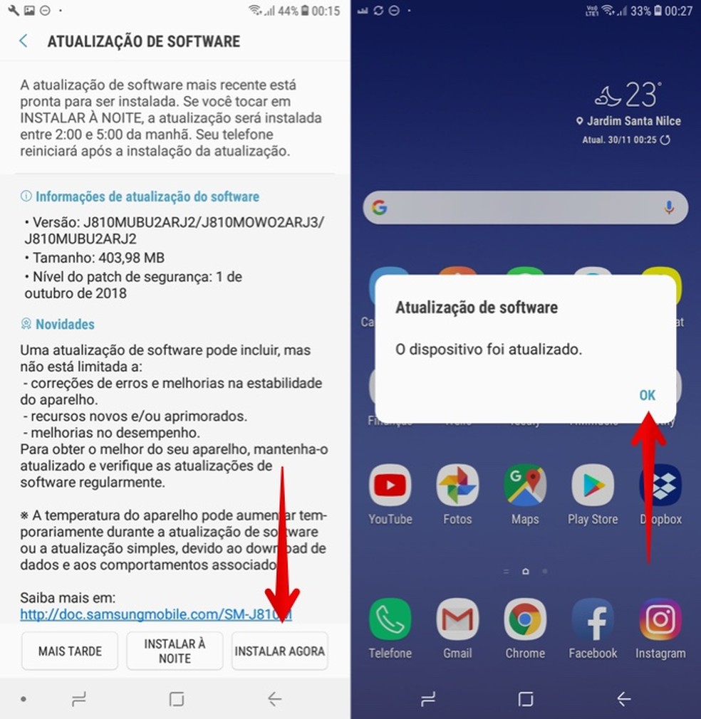 Galaxy J8 Como Atualizar O Android No Celular Samsung