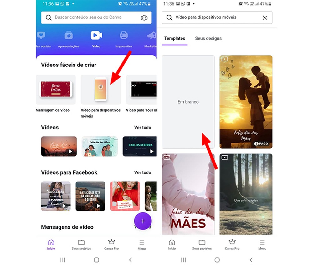 Como editar um vídeo no Canva pelo celular e PC passo a passo