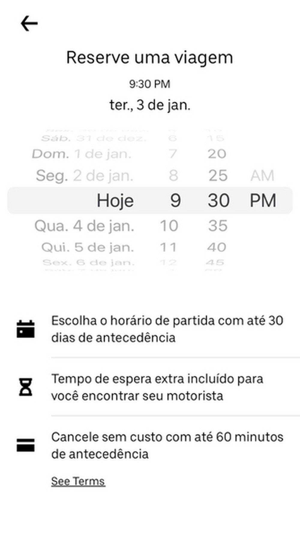 Como agendar corrida no Uber