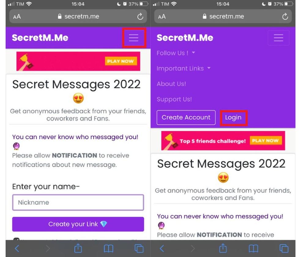 Secretm.me: como usar site para enviar mensagem anônima no Instagram