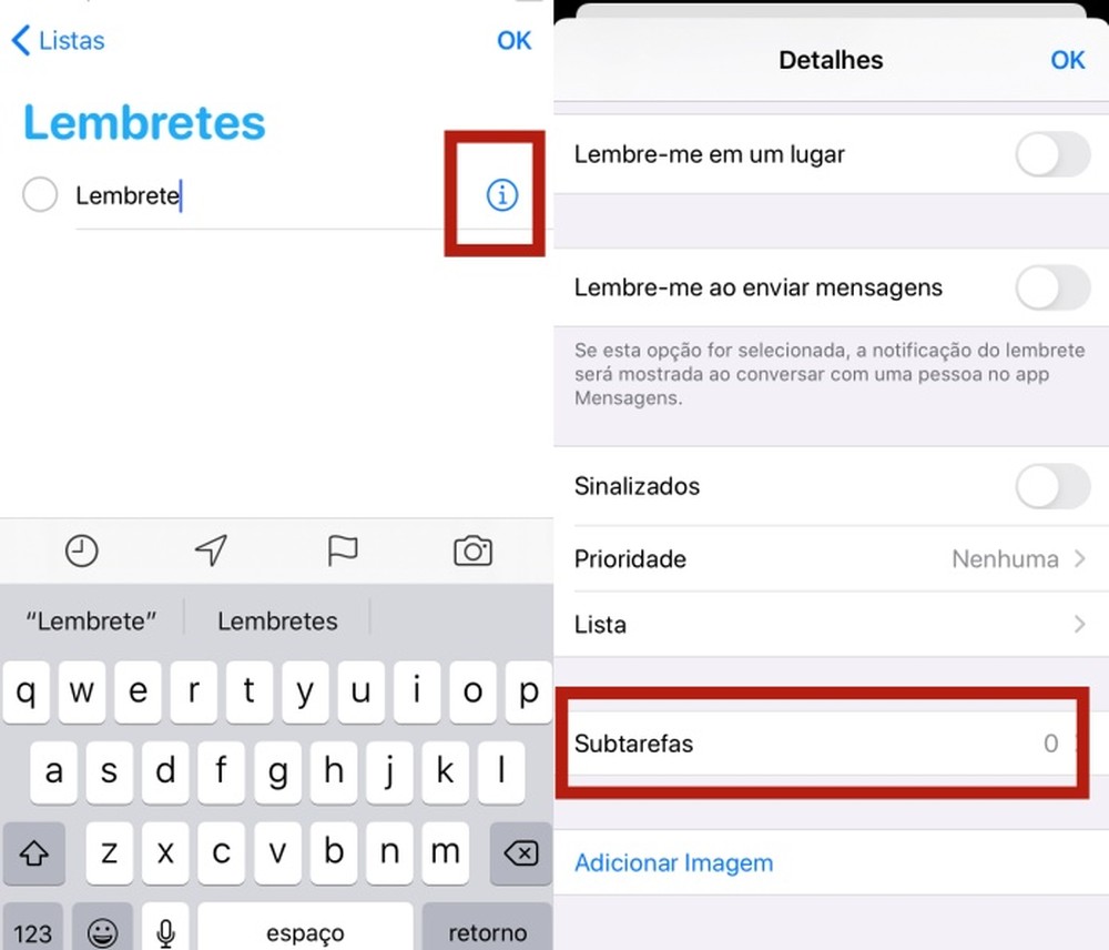 Como colocar lembrete no iPhone (iOS)
