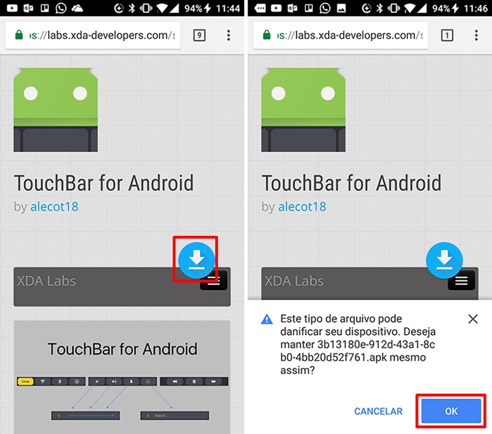 Como adicionar atalhos no estilo da Apple TouchBar ao Android