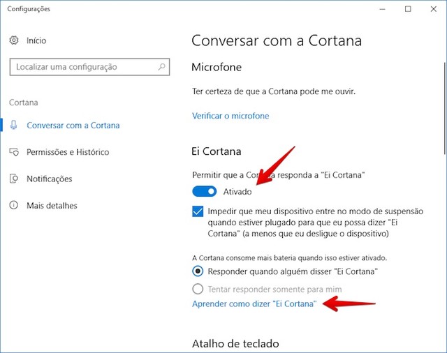 Como configurar a Cortana para responder apenas a sua voz