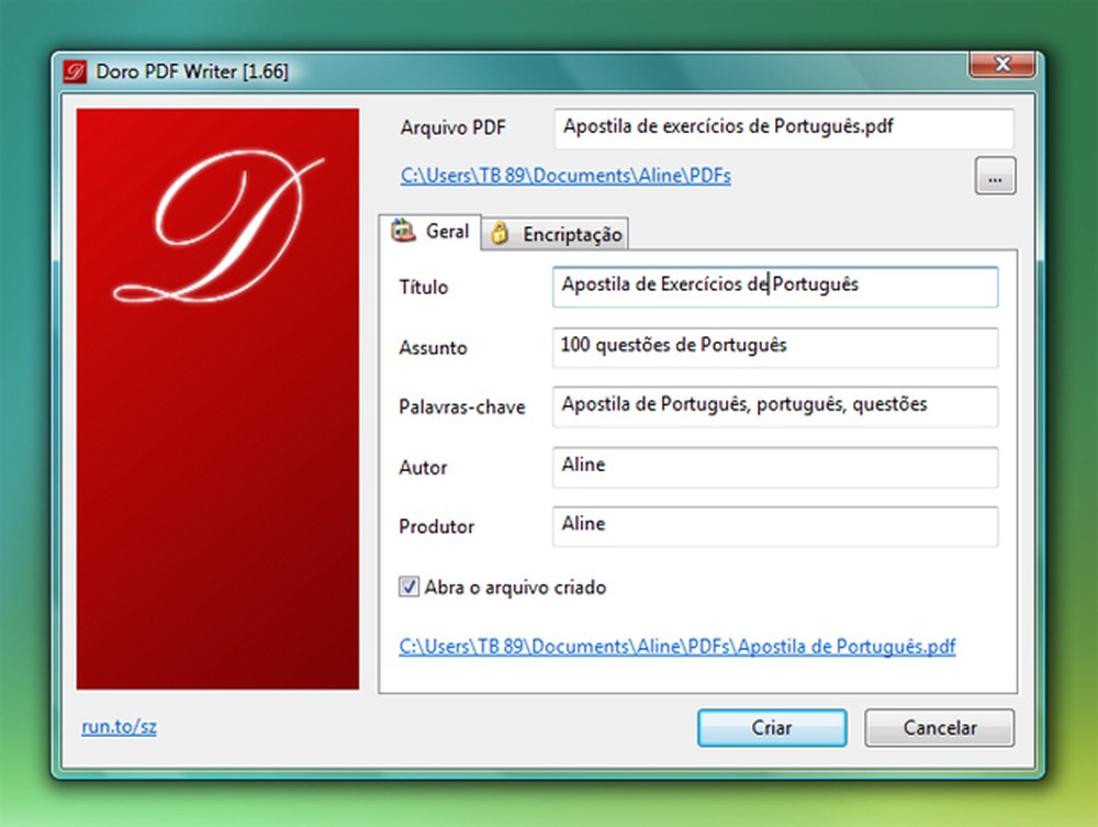 Como criar arquivos PDF com senha