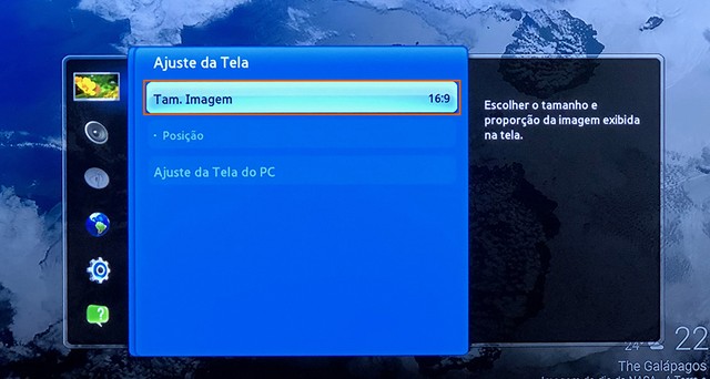 Como ajustar o tamanho da imagem em uma smart TV da Samsung