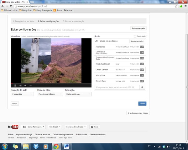 Como criar uma apresentação de slides no Youtube