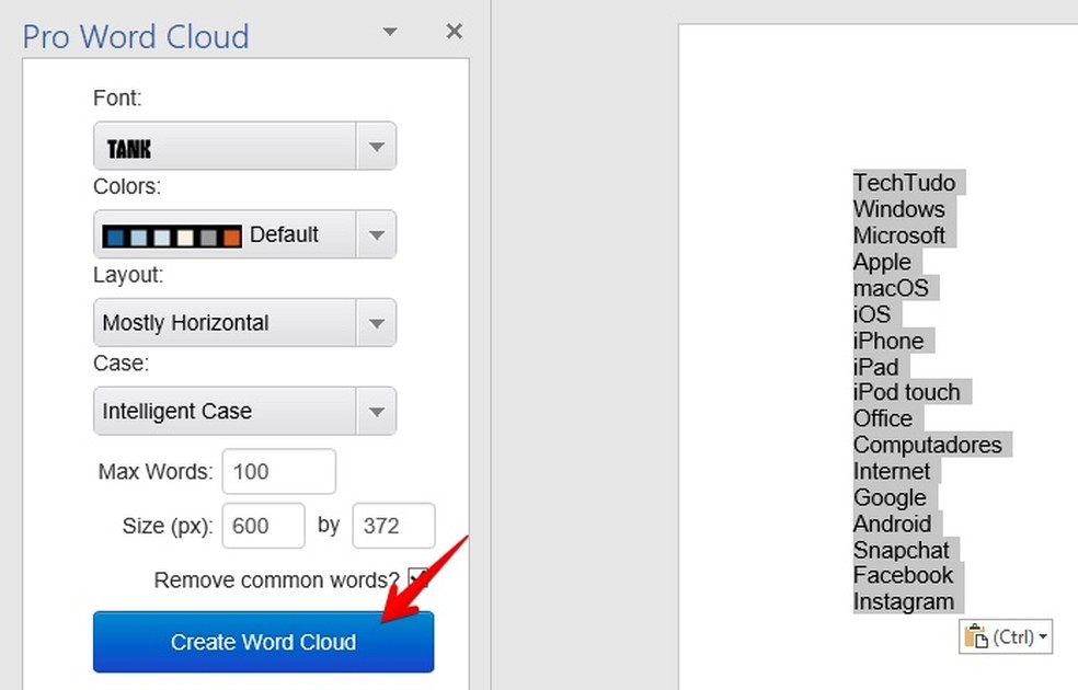 Como criar uma nuvem de palavras no Word