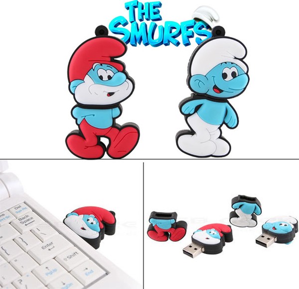 Flash drives dos Smurfs