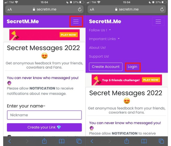 Secretm.me: como usar site para enviar mensagem anônima no Instagram
