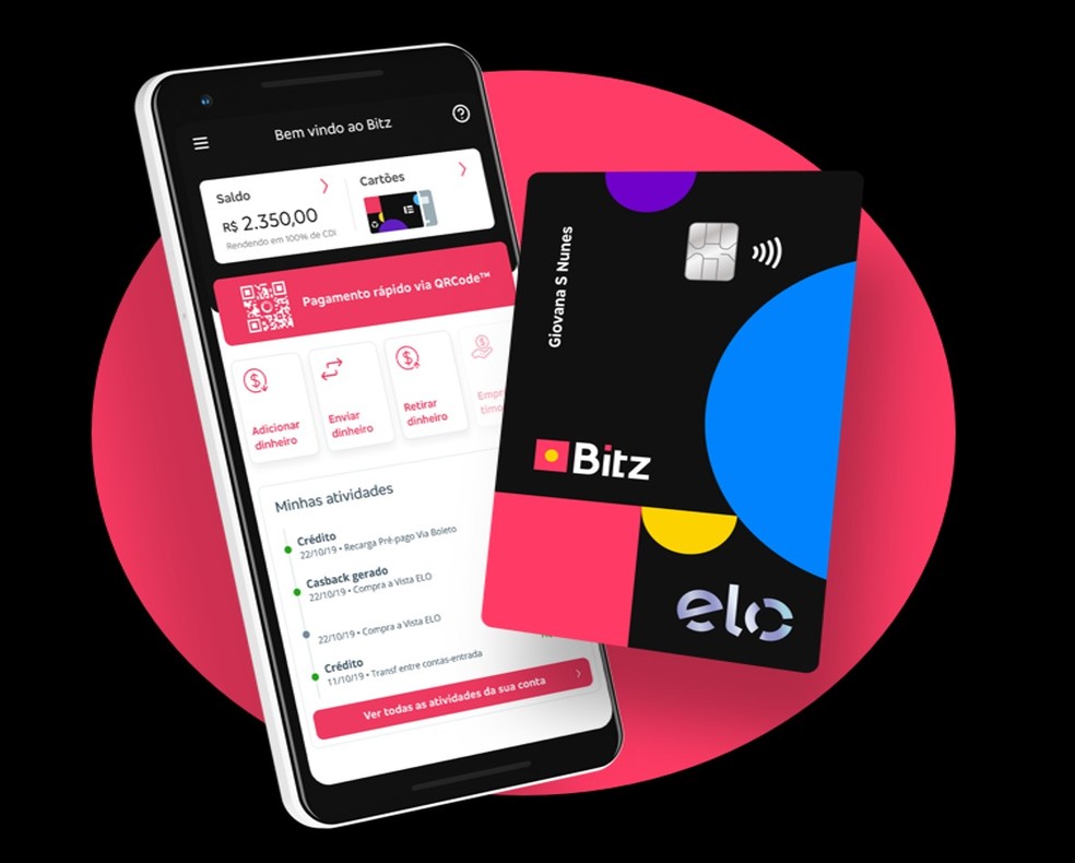 Como funciona a Bitz? Carteira digital tem cartão e cashback