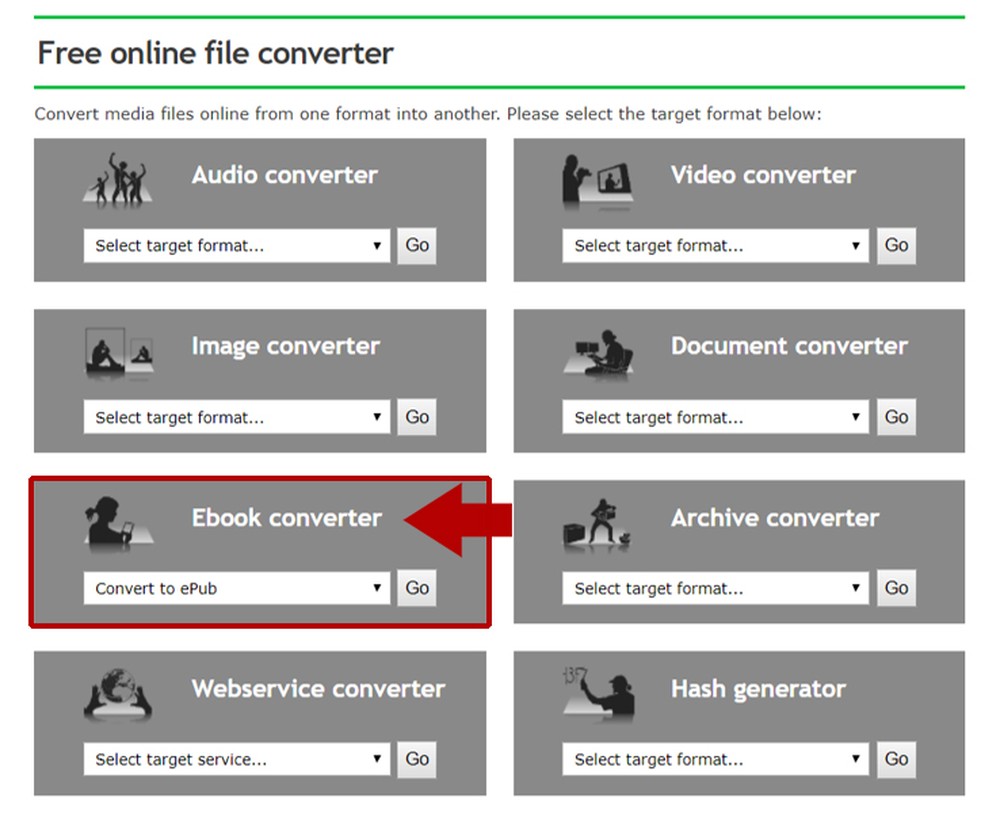 Como transformar PDF em e-book com o Online Convert