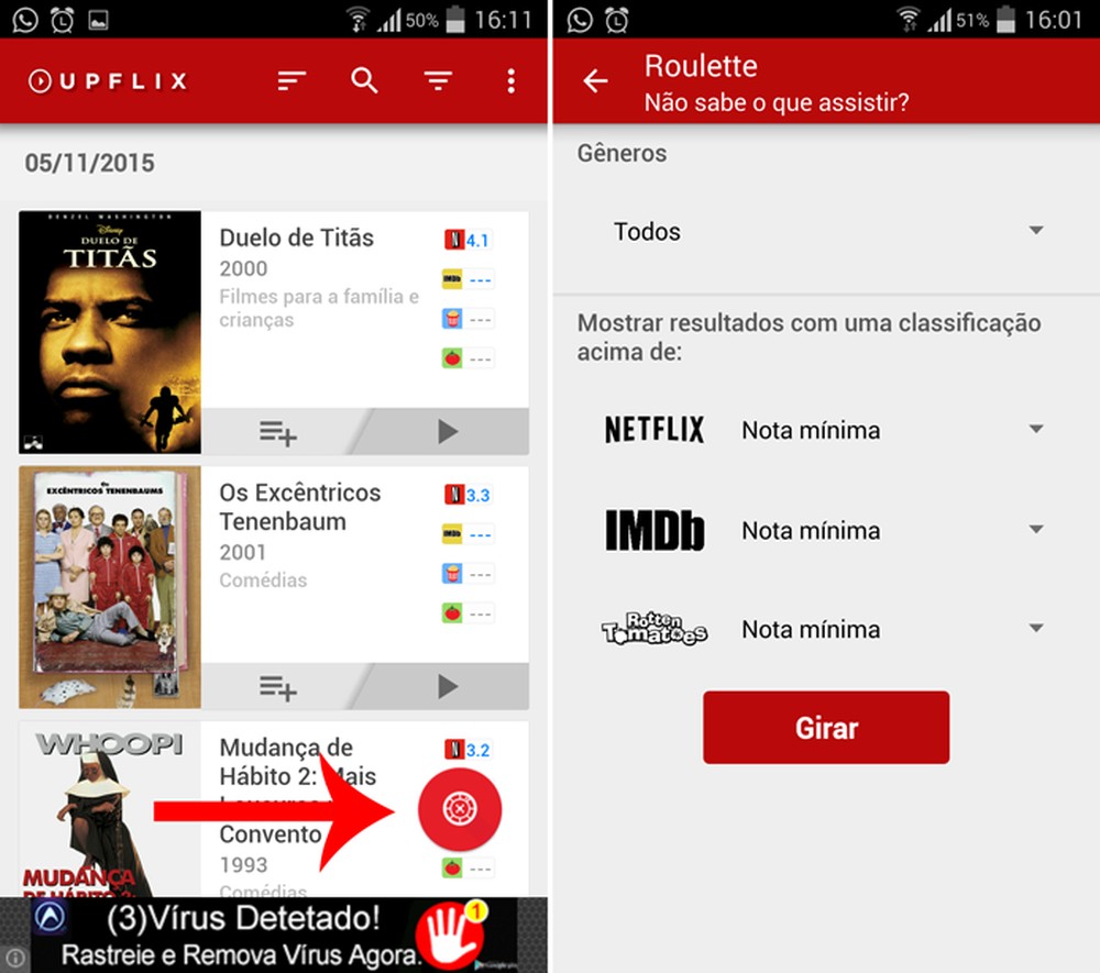 Upflix: ajuda a se atualizar com novos filmes do Netflix