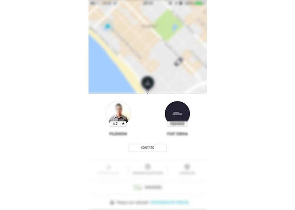 Como entrar em contato com o motorista do Uber