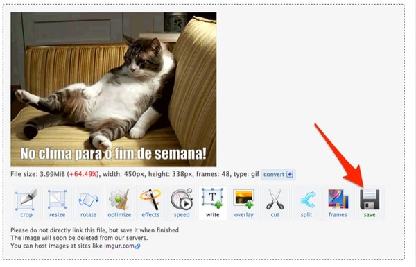 Como escrever em GIF