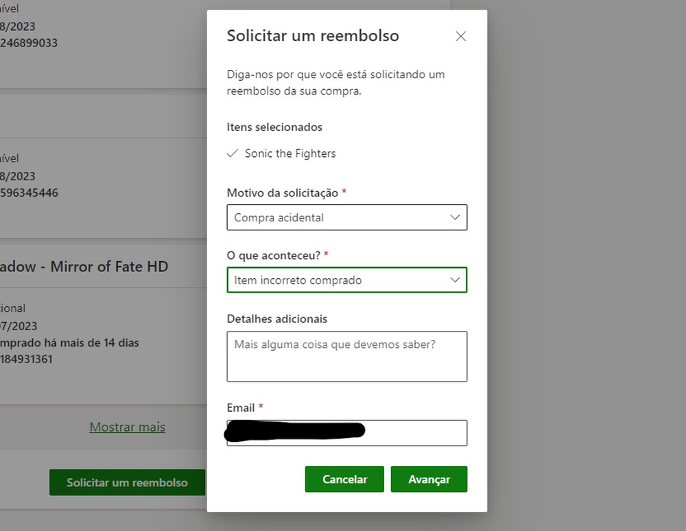 Como pedir reembolso no Xbox