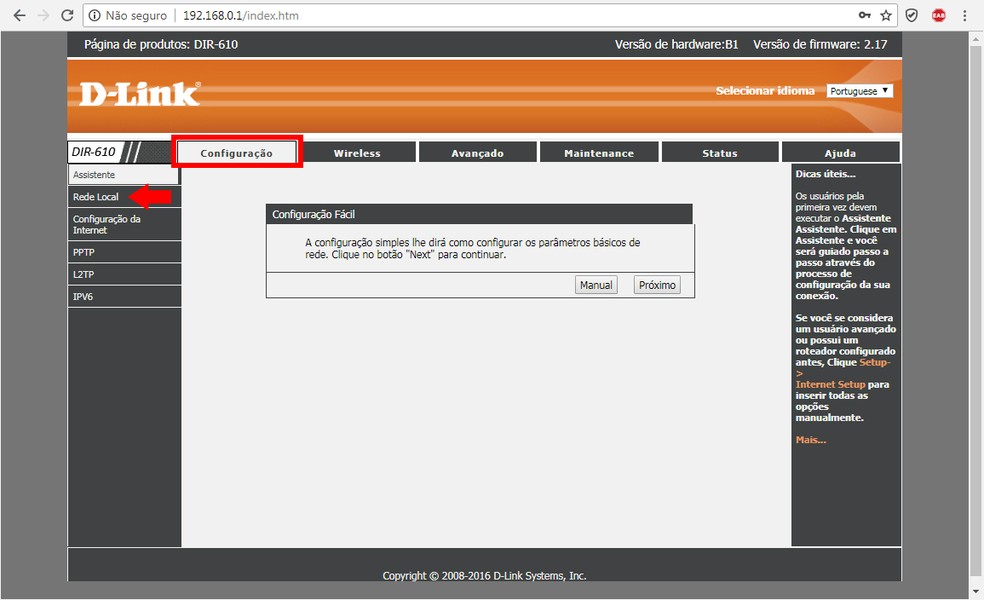 Como mudar o endereço de IP do roteador da D-Link