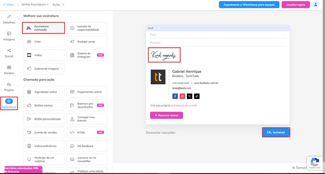 WiseStamp: como usar site para personalizar sua assinatura de e-mail