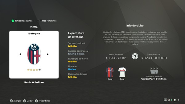 EA FC 25: 12 melhores times para começar no Modo Carreira e surpreender