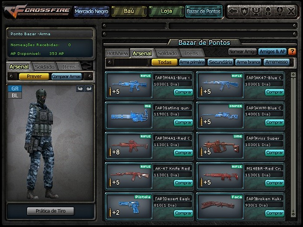 Crossfire AL: saiba como conseguir armas no popular game de ação