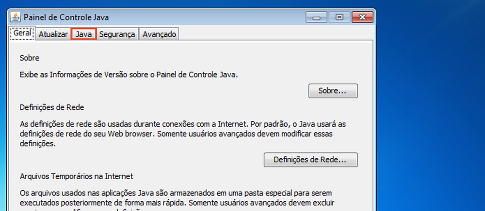Como ativar o Java pelo Painel de Controle do computador