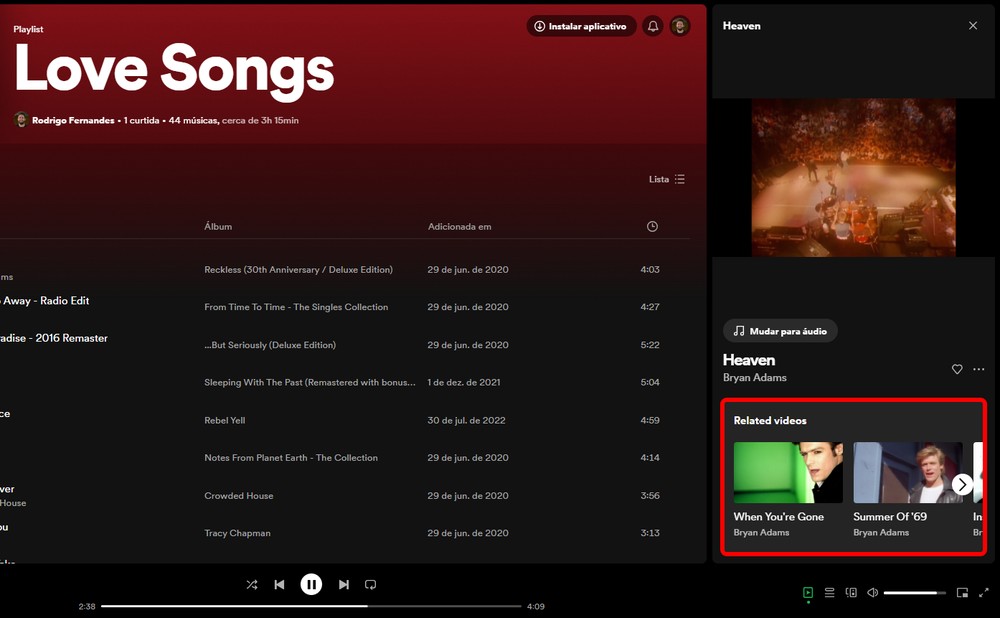 Como assistir a clipes de músicas no Spotify