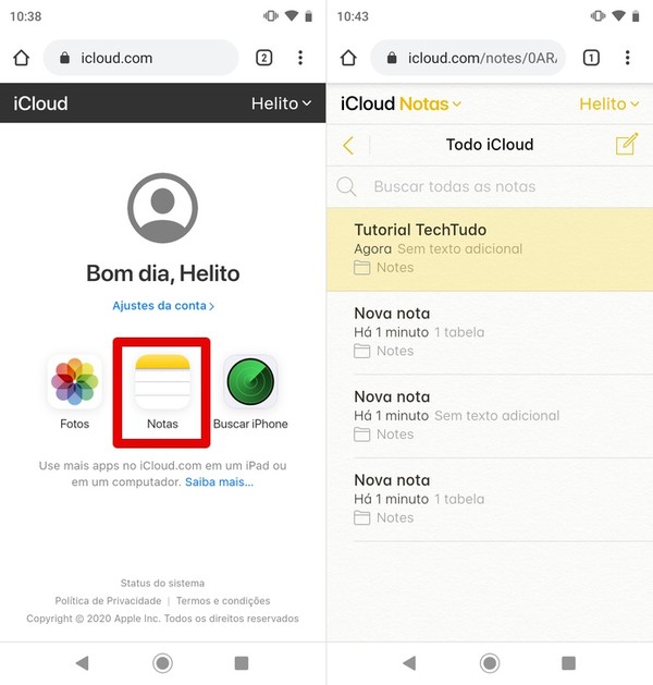 iCloud para Android: como acessar conta e arquivos pelo celular