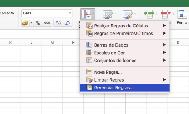 Como intercalar cores nas linhas do Excel