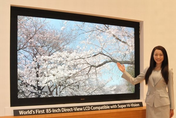 Sharp apresenta protótipo de HDTV 8K de 85 polegadas