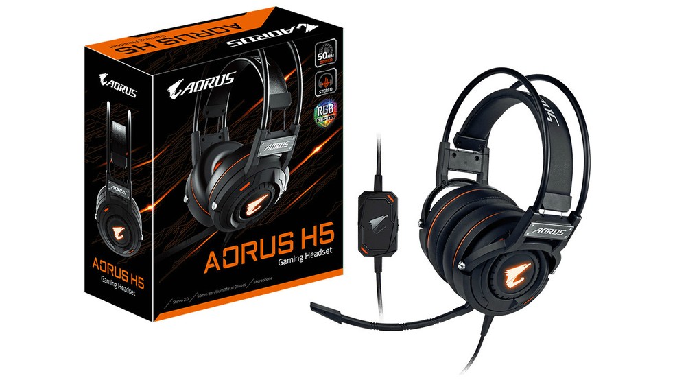Aorus H5: Gigabyte anuncia headset gamer com drivers Beryllium de 50 mm
