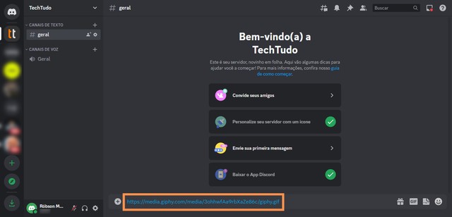 Como enviar um GIF no Discord