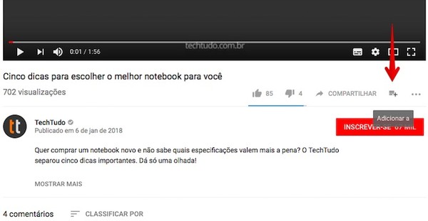 Como salvar vídeos do YouTube para assistir depois no PC