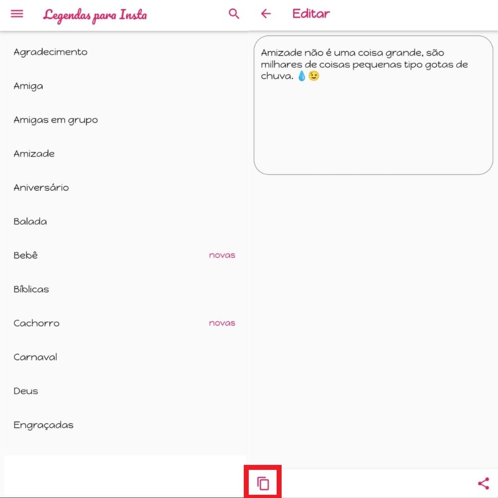 Legendas para fotos do Instagram: lista traz cinco apps com frases