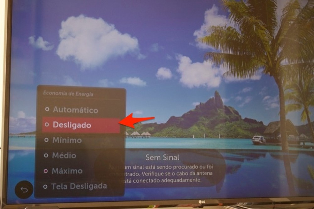Como ativar ou desativar o modo economia de energia na smart TV LG