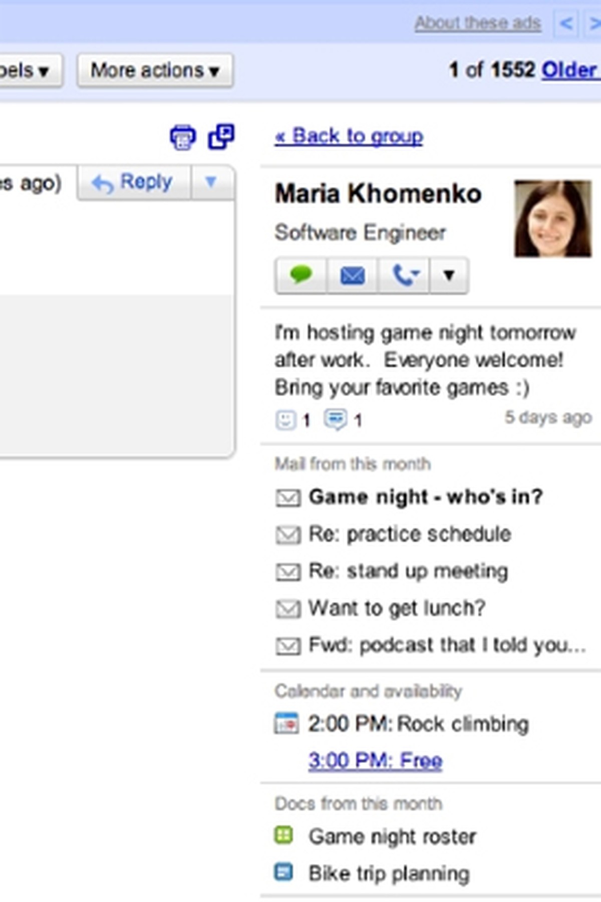 People Widget: Gmail ganha agregador de informações de contatos
