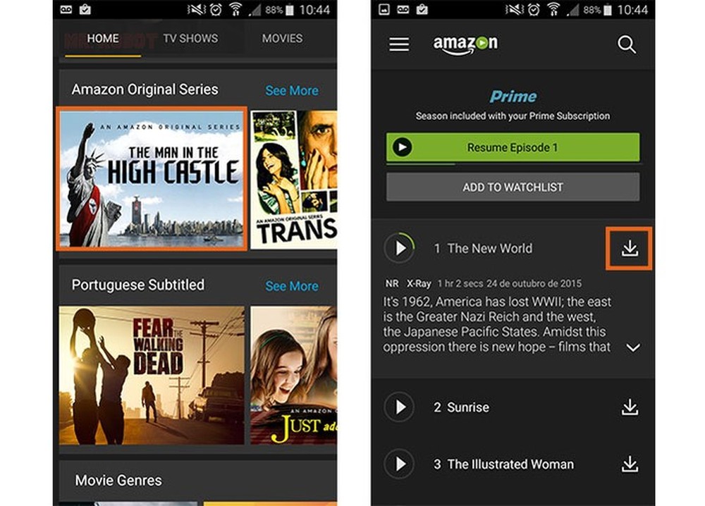 Como baixar filmes e séries no Amazon Prime Video para assistir offline