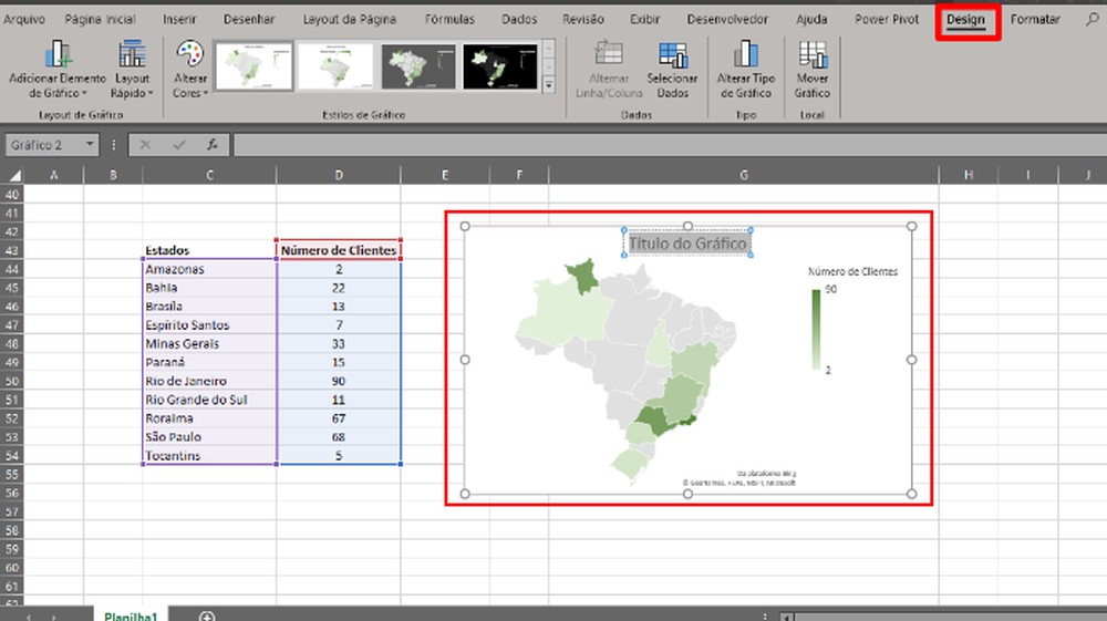 Como inserir e configurar mapas dinâmicos em planilhas do Excel