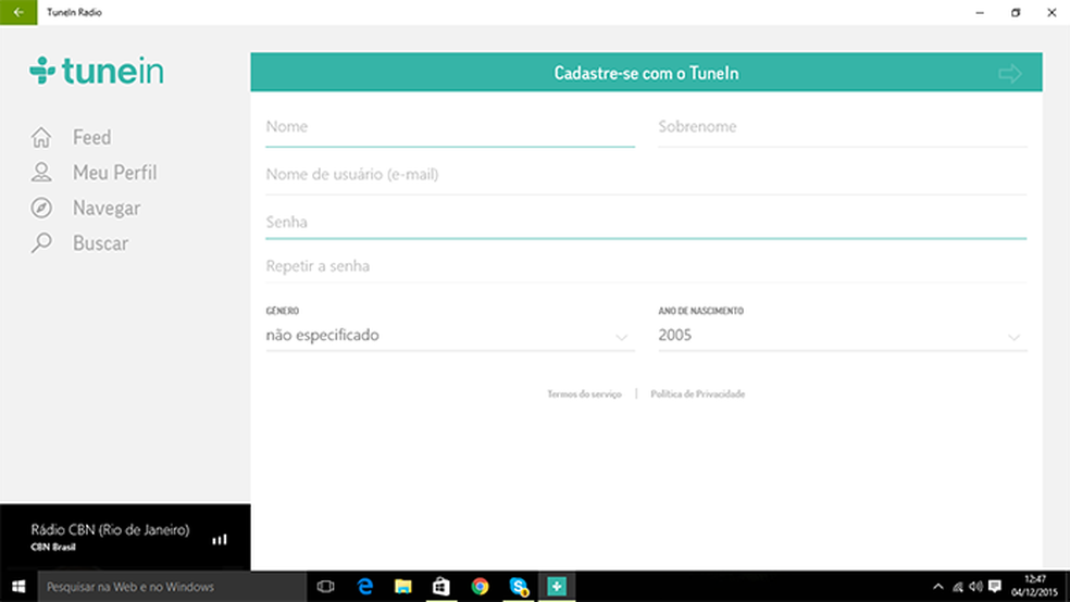 TuneIn para PC: ouça rádio online no app universal do Windows 10