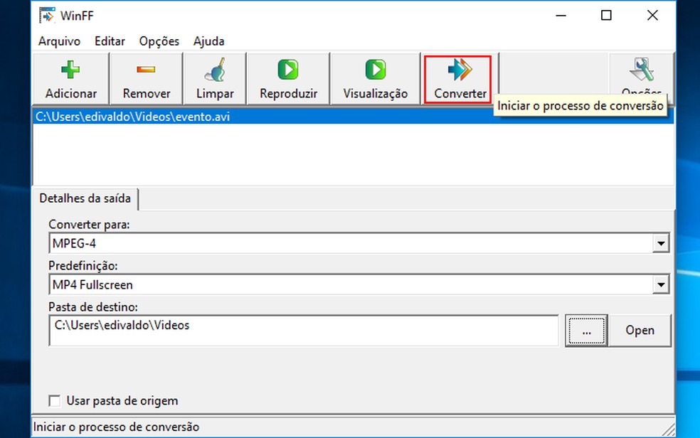 Como converter vídeos AVI para MP4 com o WinFF