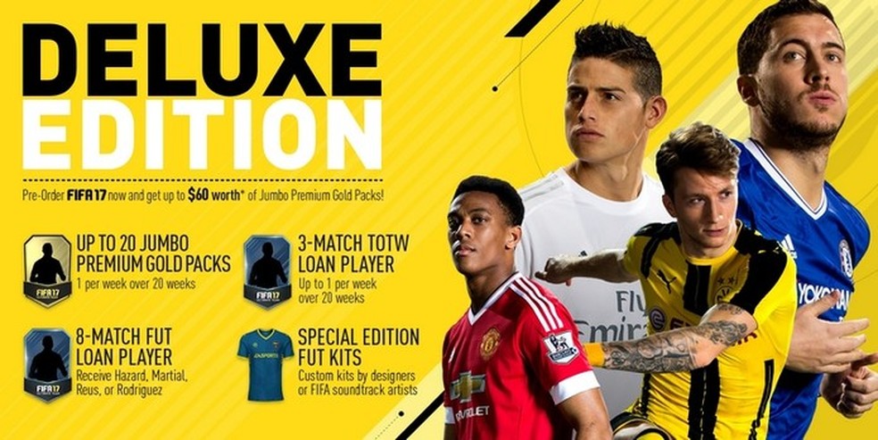 Fifa 17: confira o que muda em cada edição especial do novo game