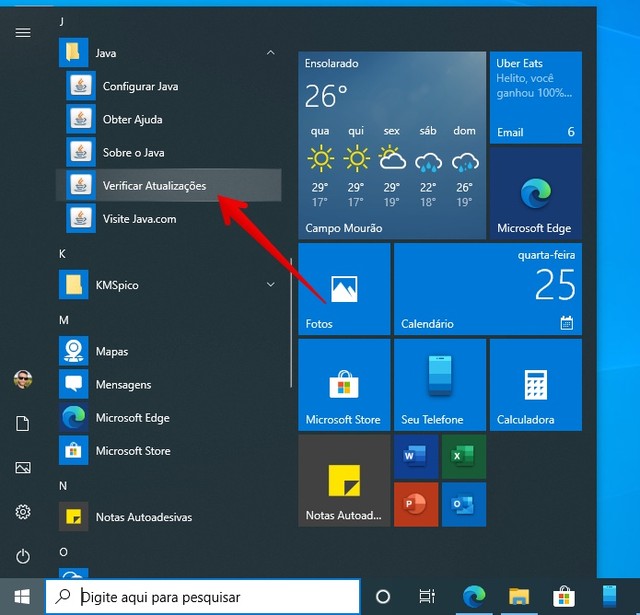 Como atualizar o Java no PC com Windows 10