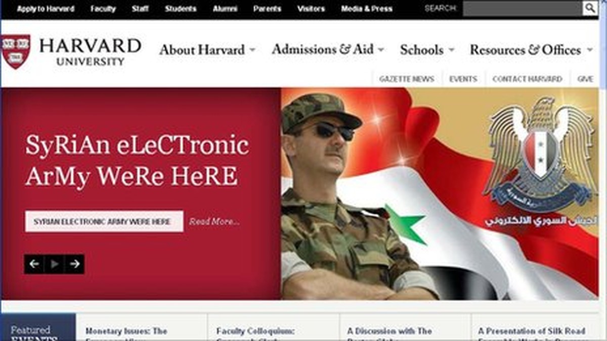 Site de Harvard é atacado por hackers da Síria