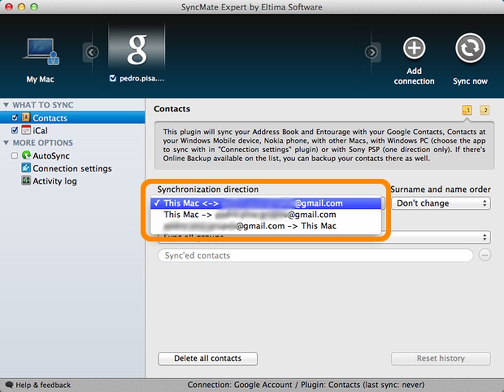 Como sincronizar Mac OS X com a sua conta do Google usando o SyncMate?