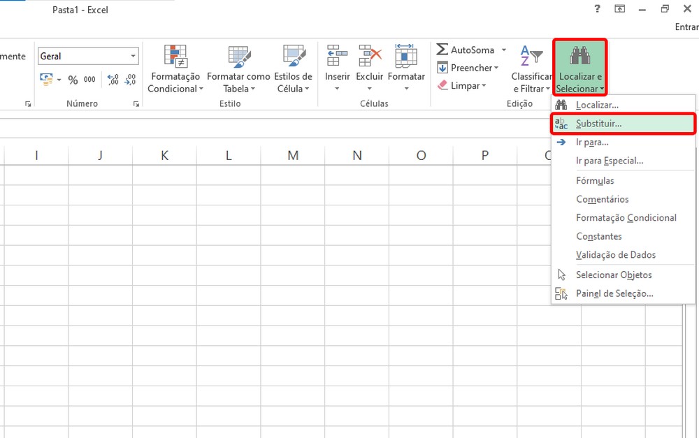 Como substituir ponto por vírgula no Excel