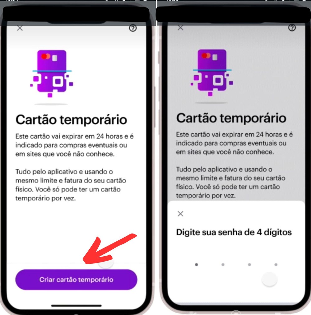 Nubank: como fazer cartão virtual que expira em 24 horas