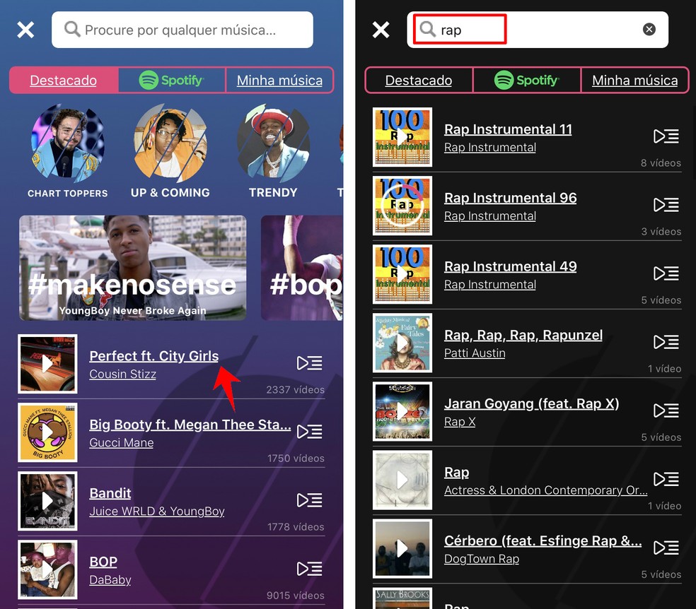 Como colocar música em vídeo com o app Triller