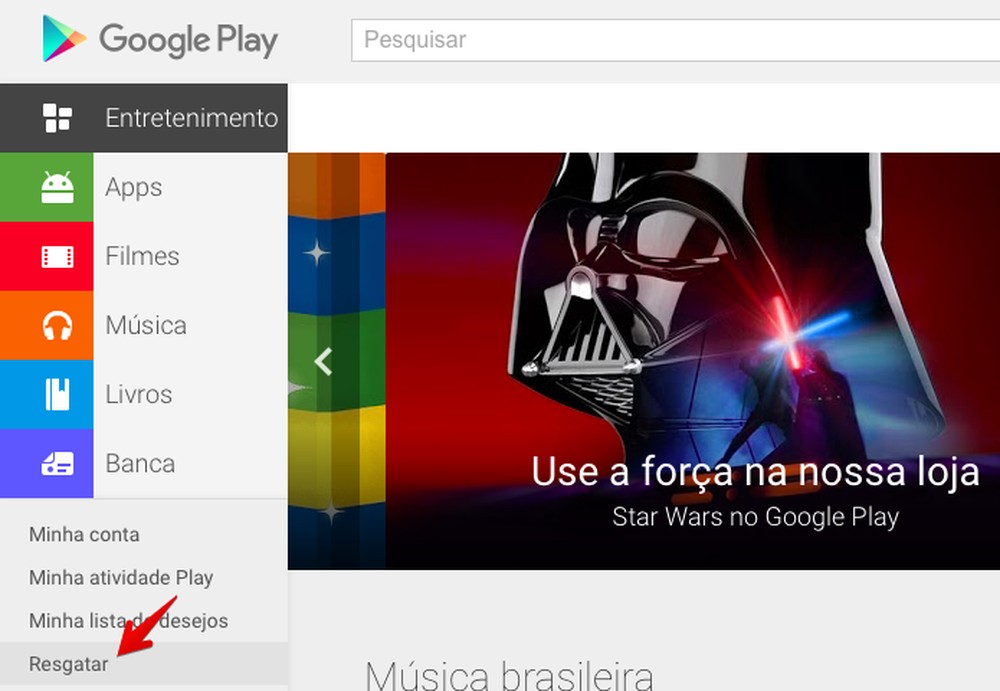 Como resgatar um código na Google Play Store