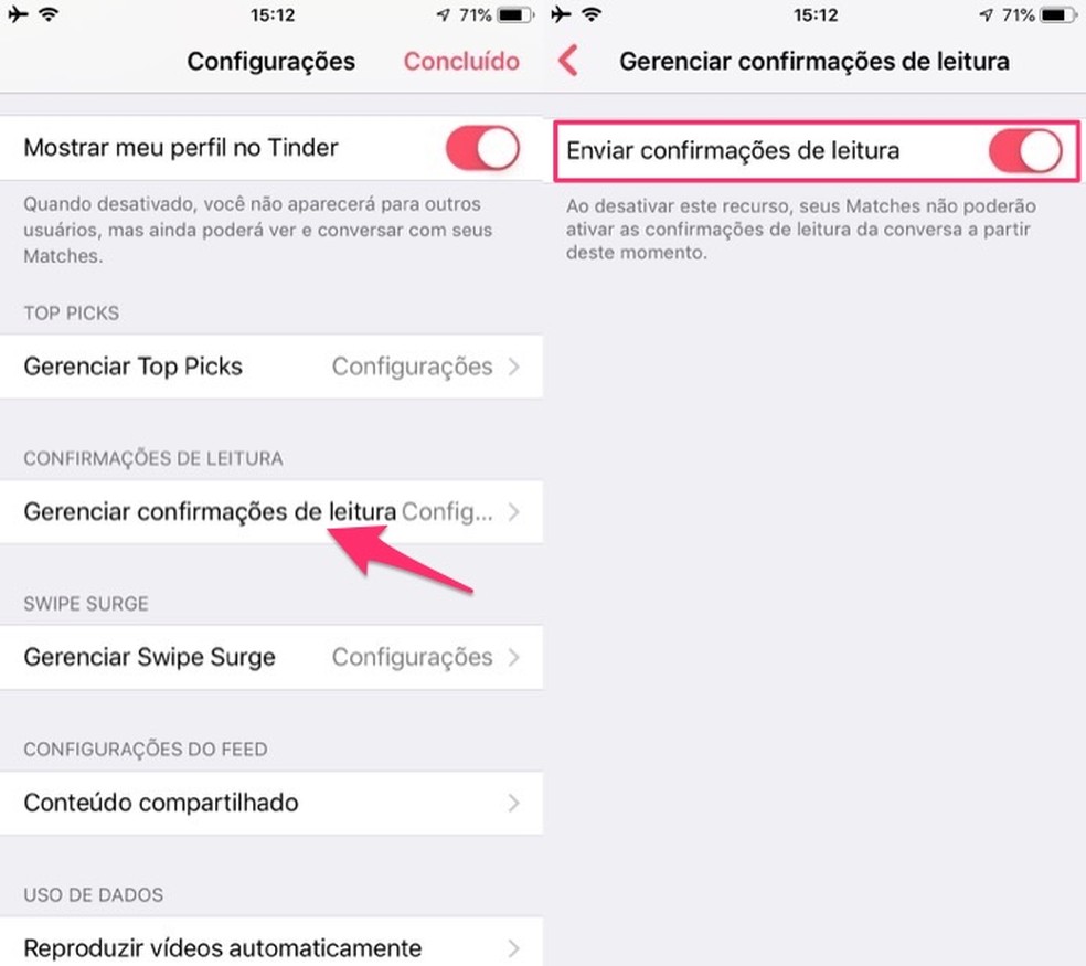 Tinder: como ativar ou desativar confirmação de leitura das mensagens