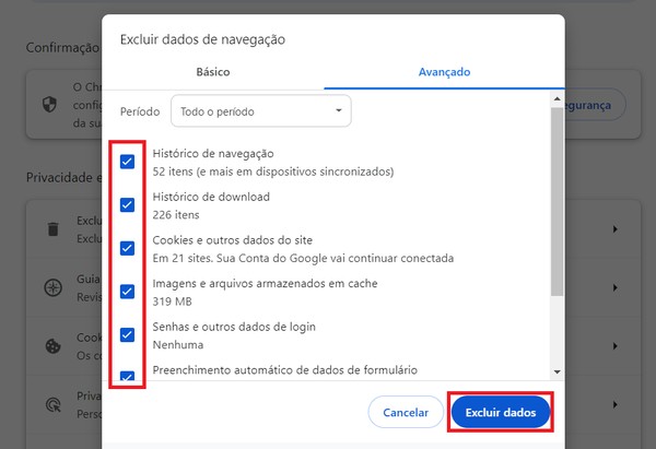 Como limpar o cache do Google Chrome, Edge, Firefox e Safari