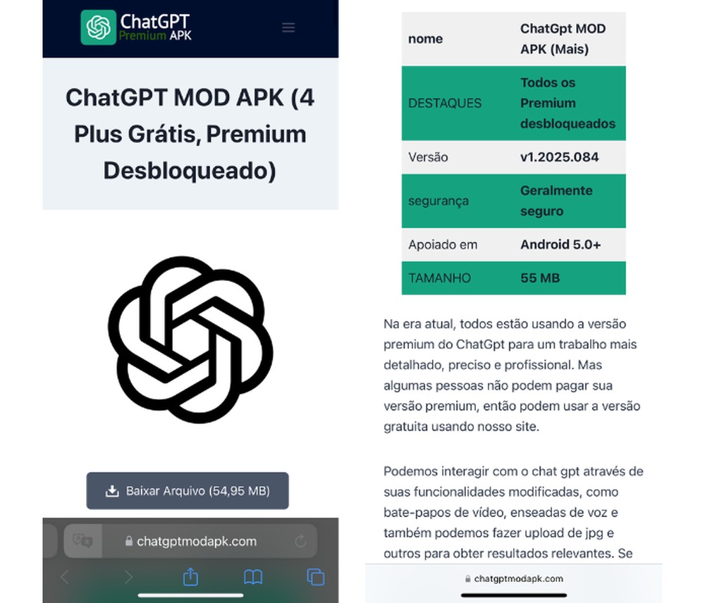ChatGPT Plus APK: entenda riscos da versão não-oficial do app
