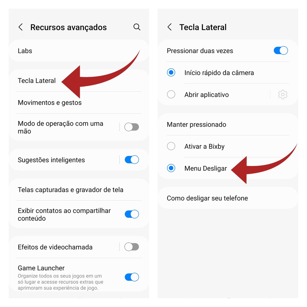 Como configurar o botão lateral do celular Samsung Galaxy